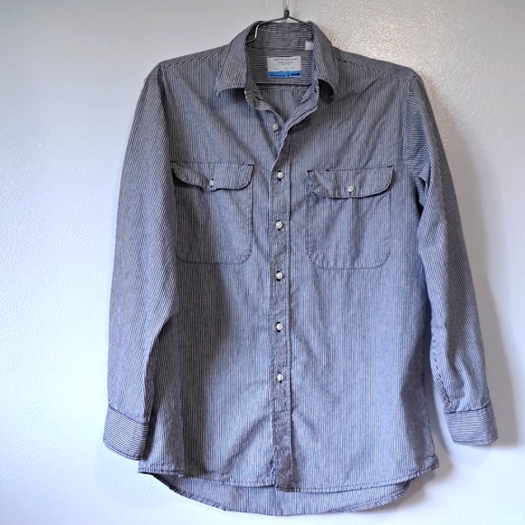 Sears | Shirts | Vintage Sears Fieldmaster Shirt Large Cotton Striped ...